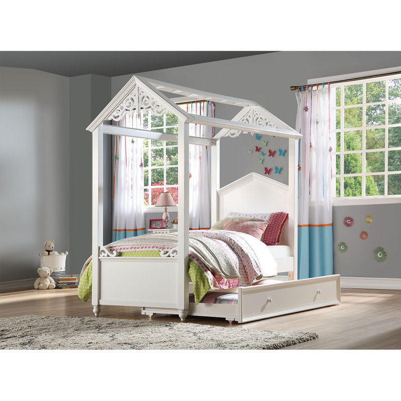 Topcraft White Solid Wood Frame Trundle Bed. Wayfair